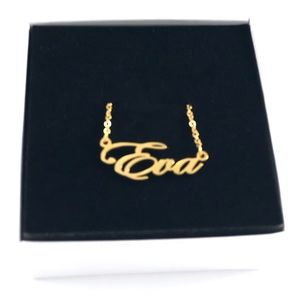 Dessy Adoye | Jewelry | 4k Gold Plated Name Necklace Eva | Poshmark
